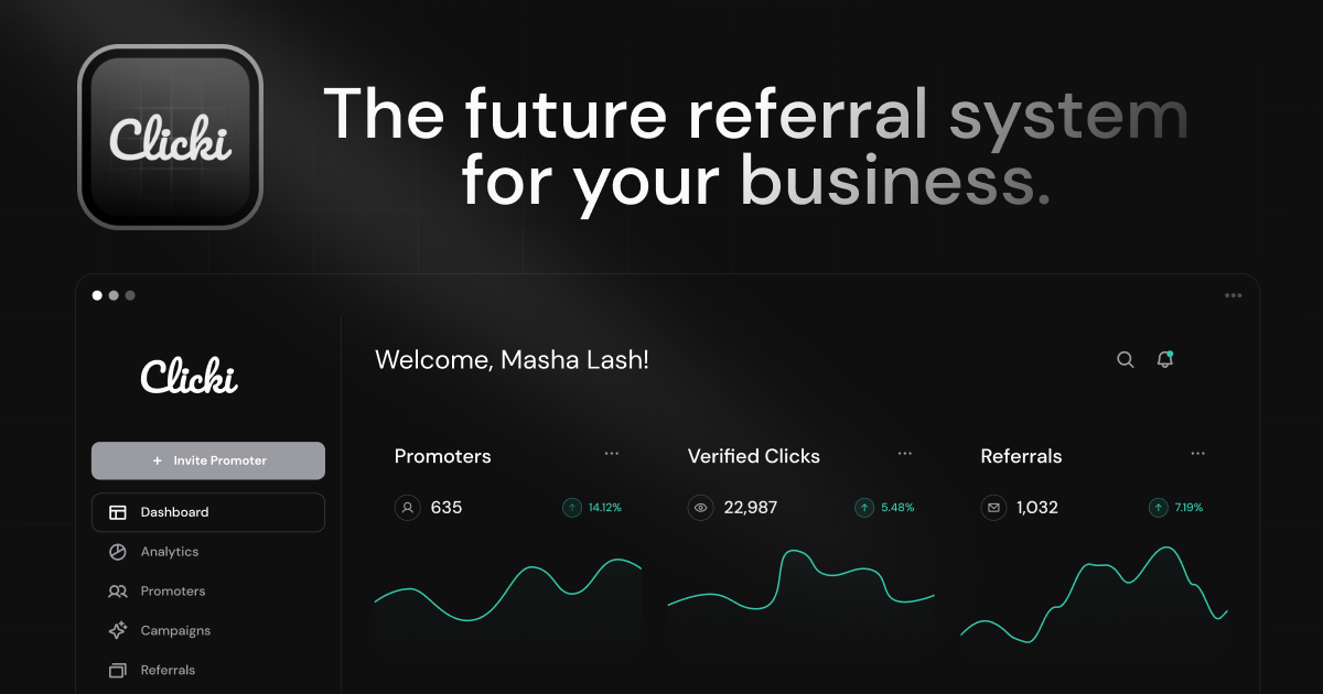 Clicki - The future referral system for your business.