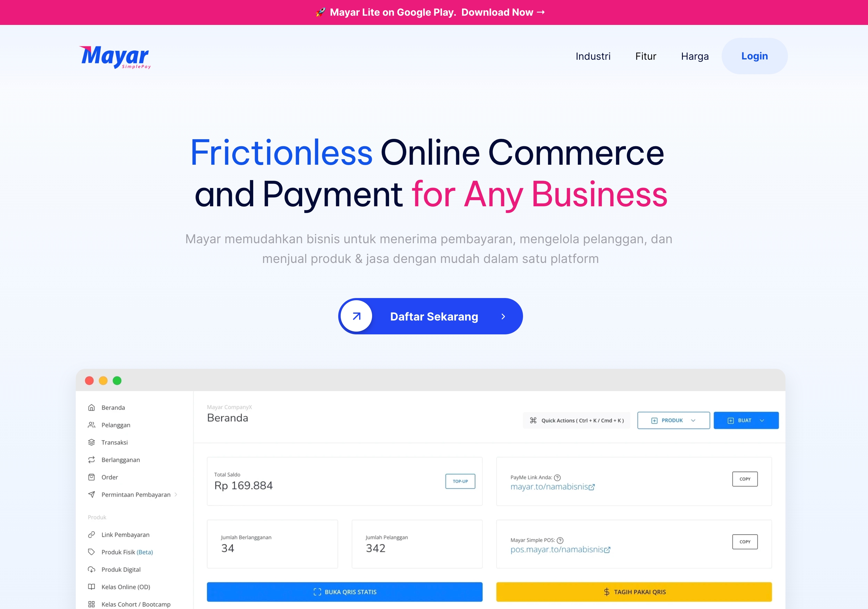 Mayar - No Code Payment and Commerce Platform for Any Business