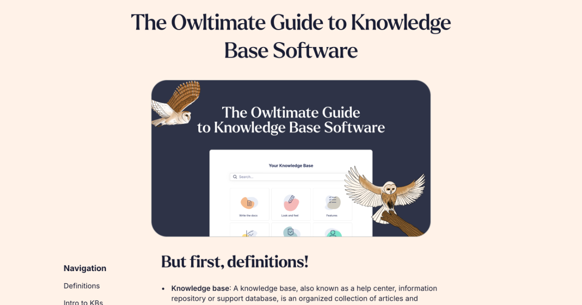 Knowledge Base Software: The Owltimate Guide | KnowledgeOwl