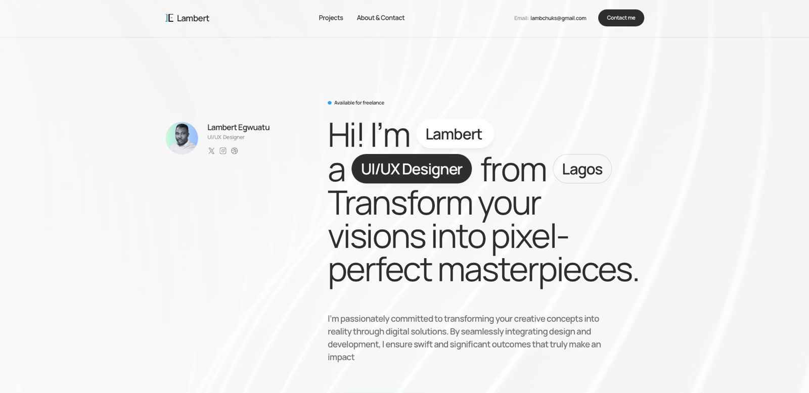 Lambert Egwuatu | UI/UX Designer | 9+ Years Experience