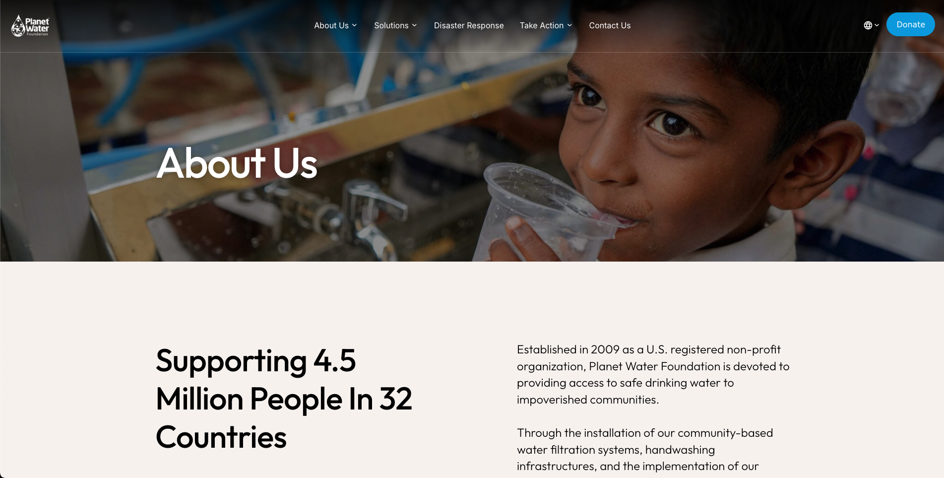 Planet Water Foundation - clean, safe water charity