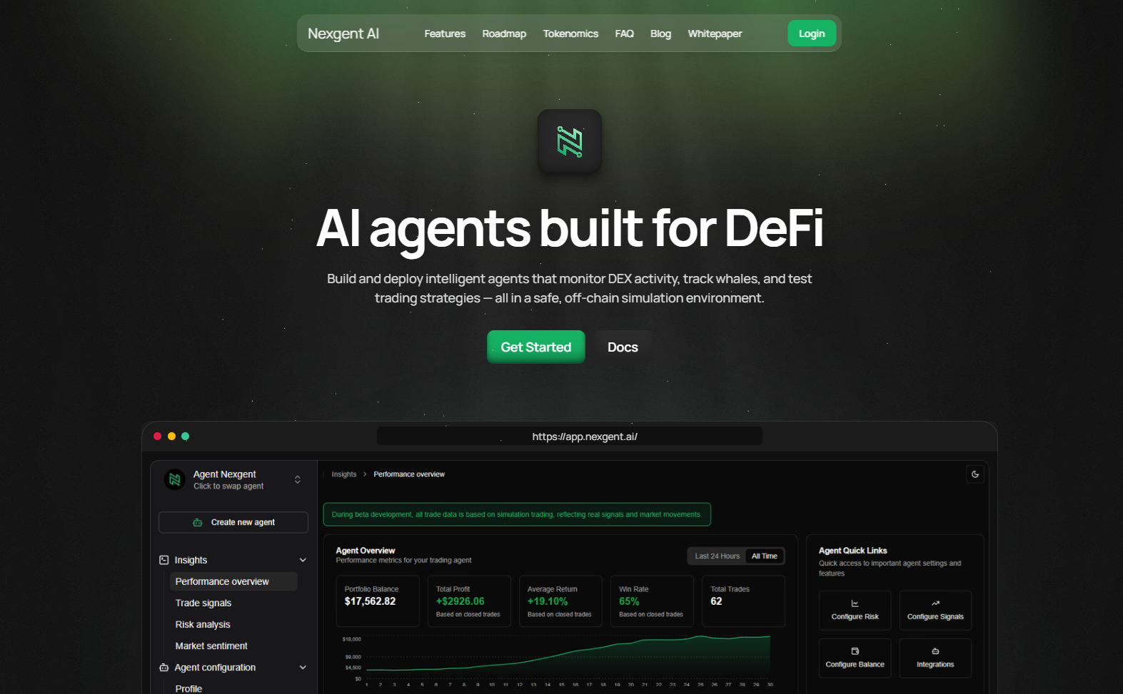 Nexgent - AI agents built for DeFi