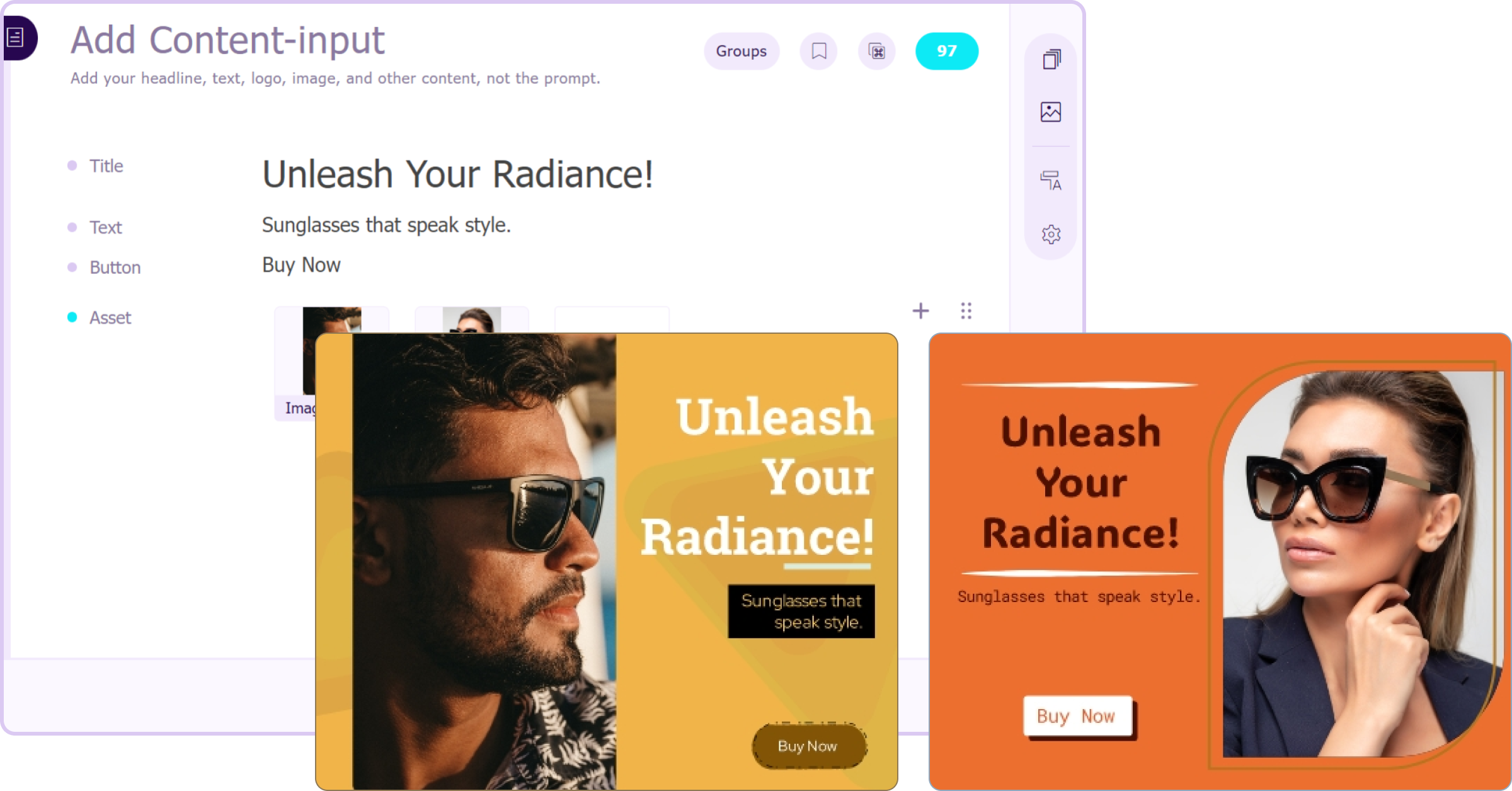 Free product banner generator for product listing ad