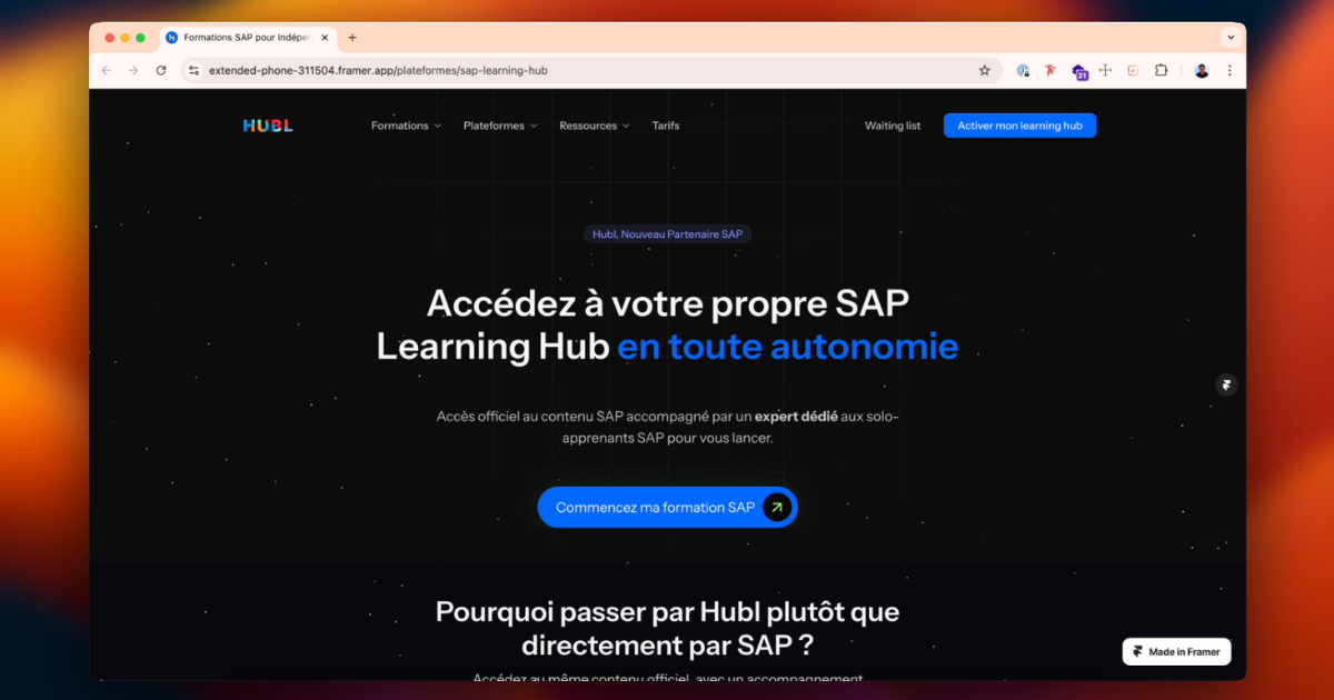 SAP Learning Hub pour Freelances – Accès Complet & Coaching | HUBL