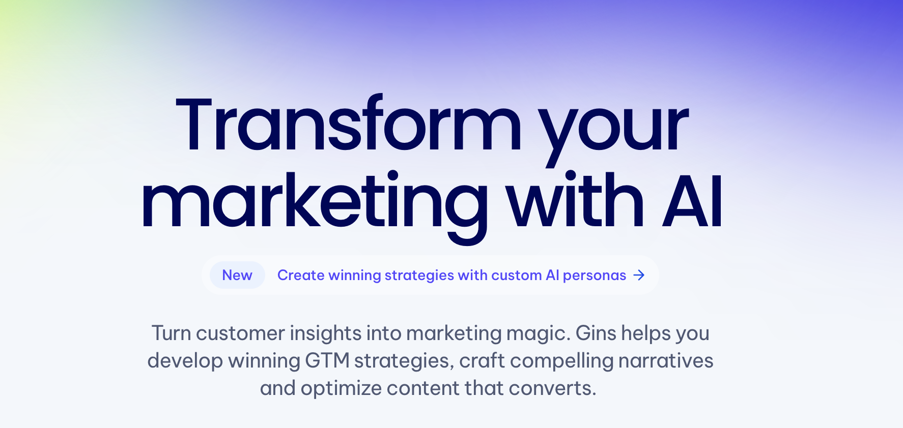 Gins AI - Generative insights in seconds