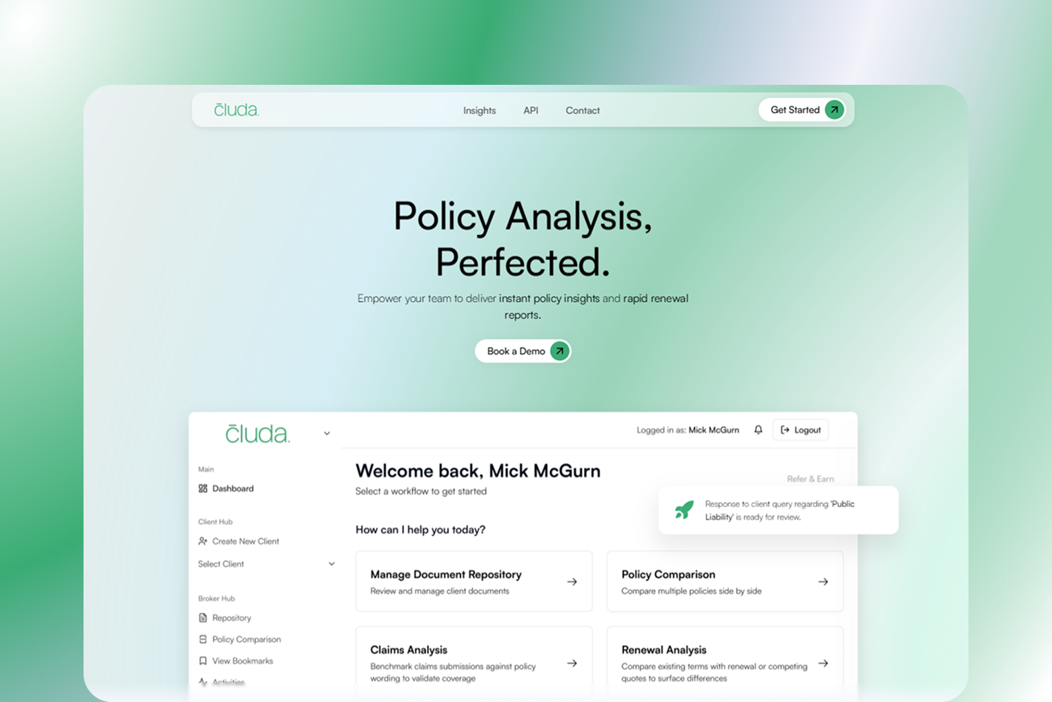 Book a Demo | Cluda Sales Team