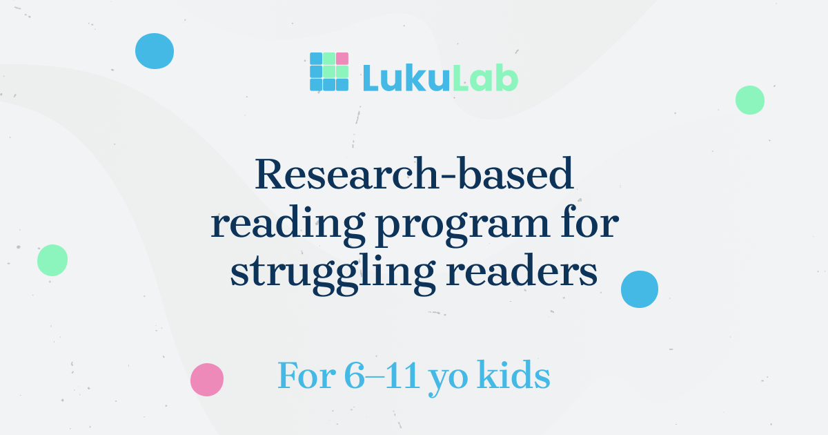 Research-based reading program for struggling readers