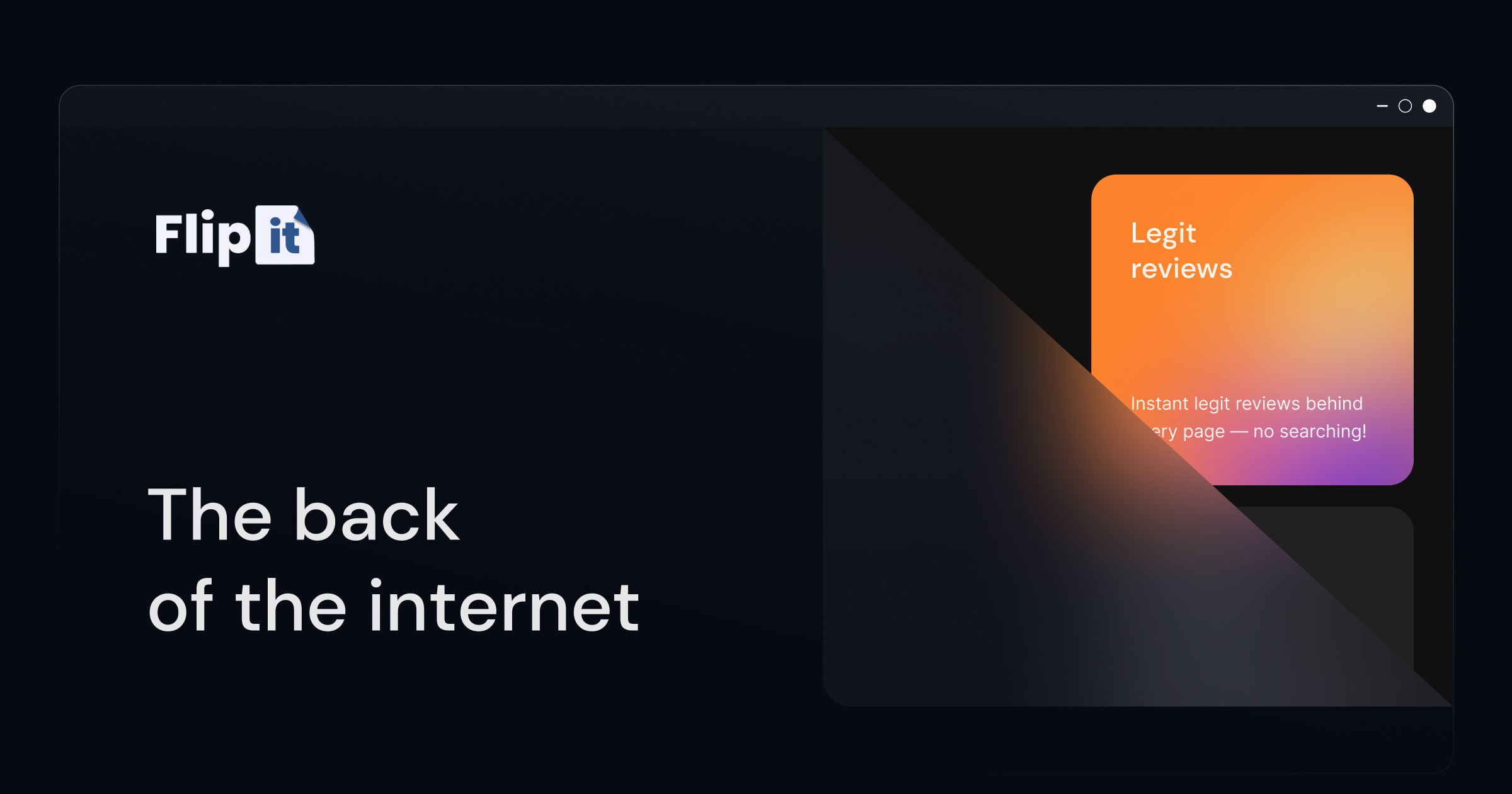 Flipit — the Internet's Flip Side