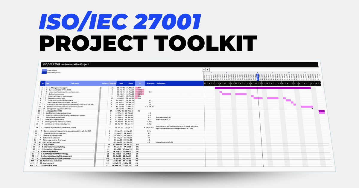 ISO/IEC 27001 Project Toolkit