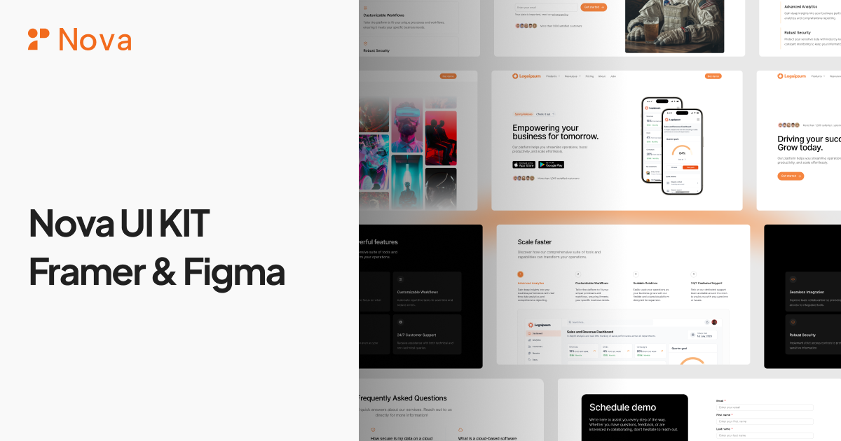 Nova UI Kit - #1 UI Kit for Figma and Framer
