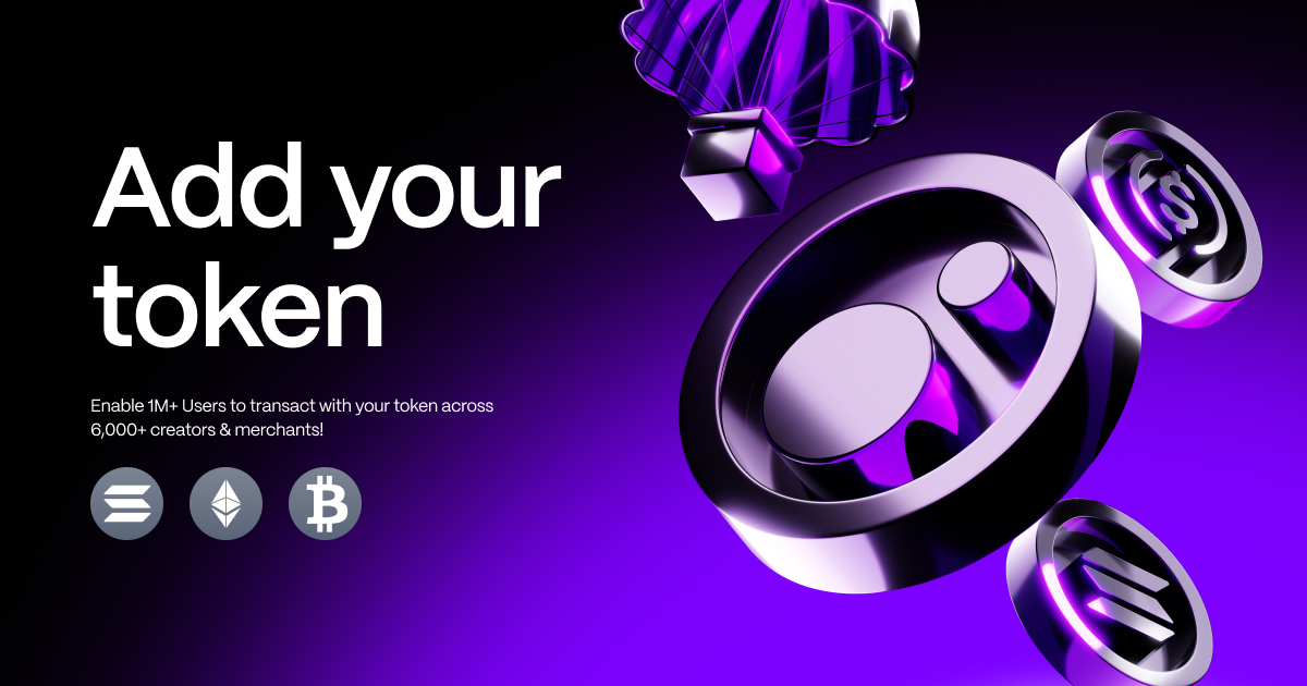 MoonPay Commerce | Add your Token to expand your Crypto's reach