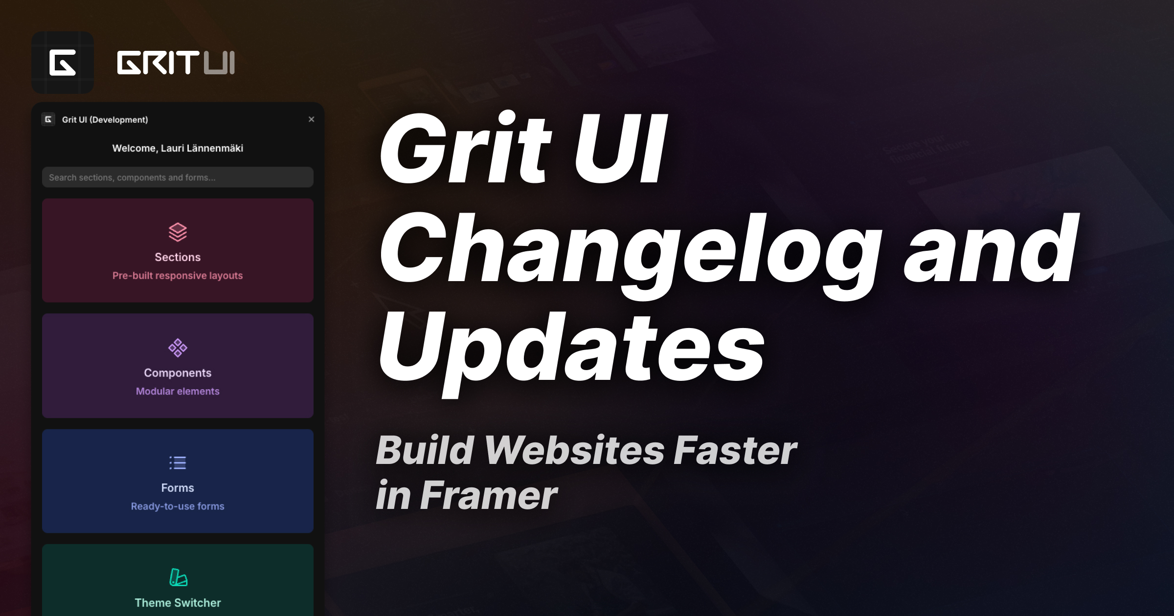 Changelog - Grit UI — Framer UI Kit & Design System