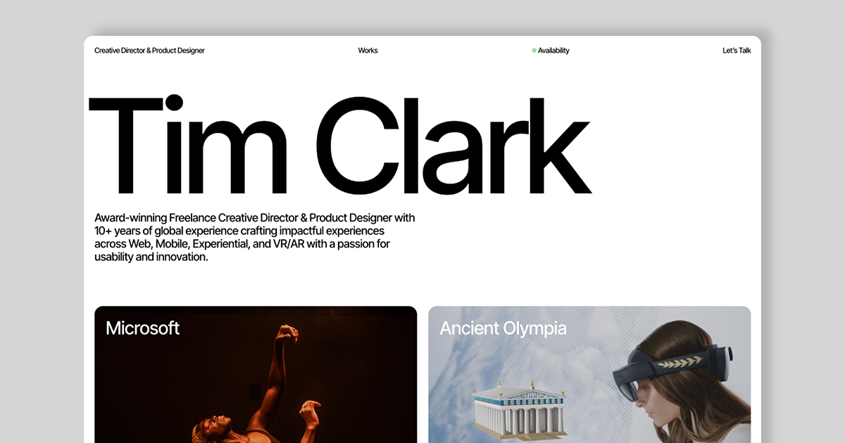 Tim Clark - Creative Director / Product Designer