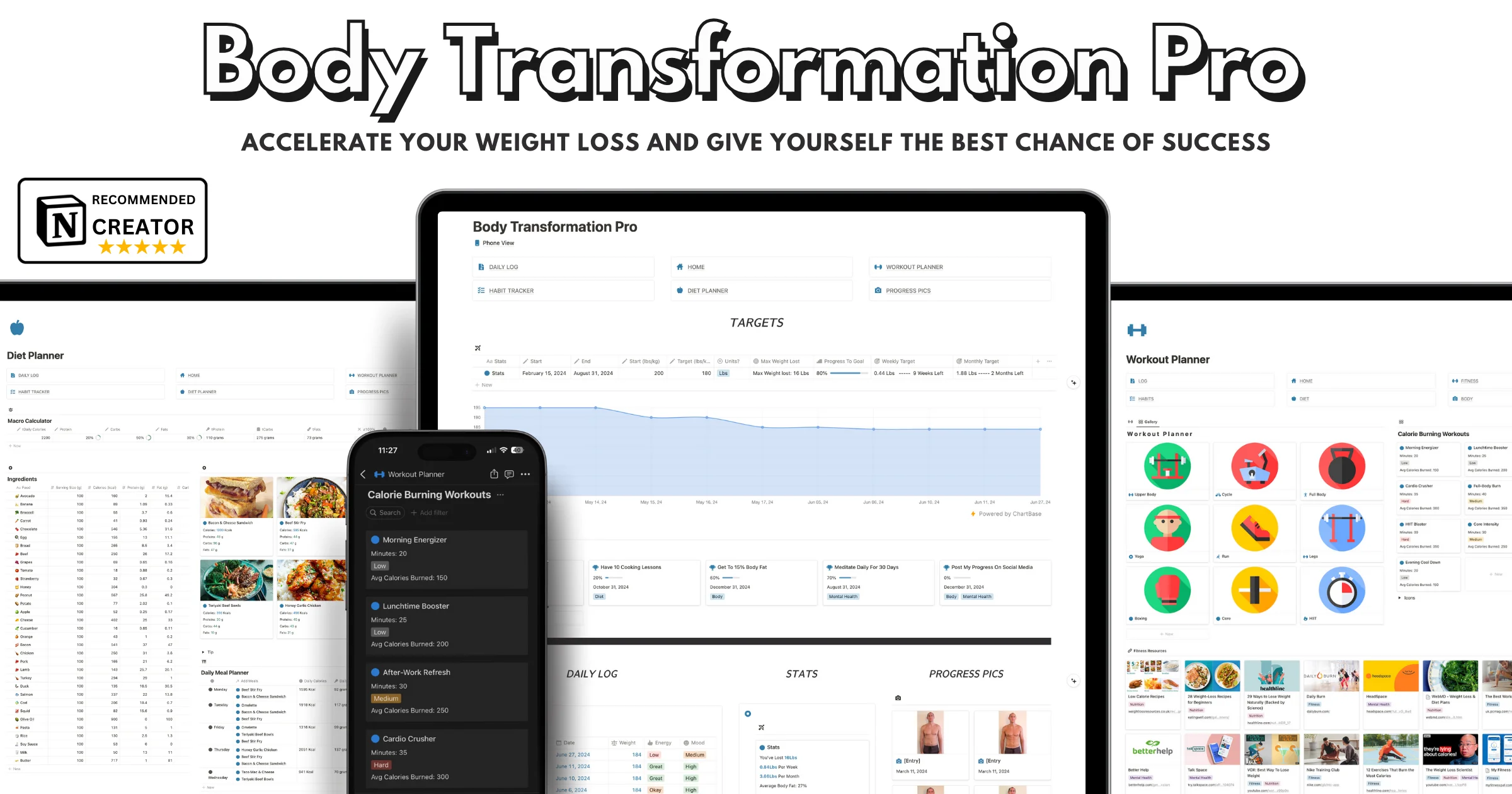 Notion Weight Loss Tracker Template