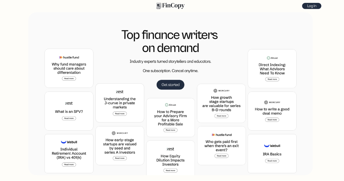Top finance writers on demand | FinCopy Solutions