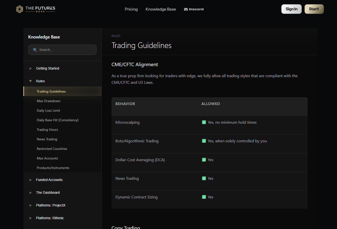 The Futures Desk - Knowledge Base