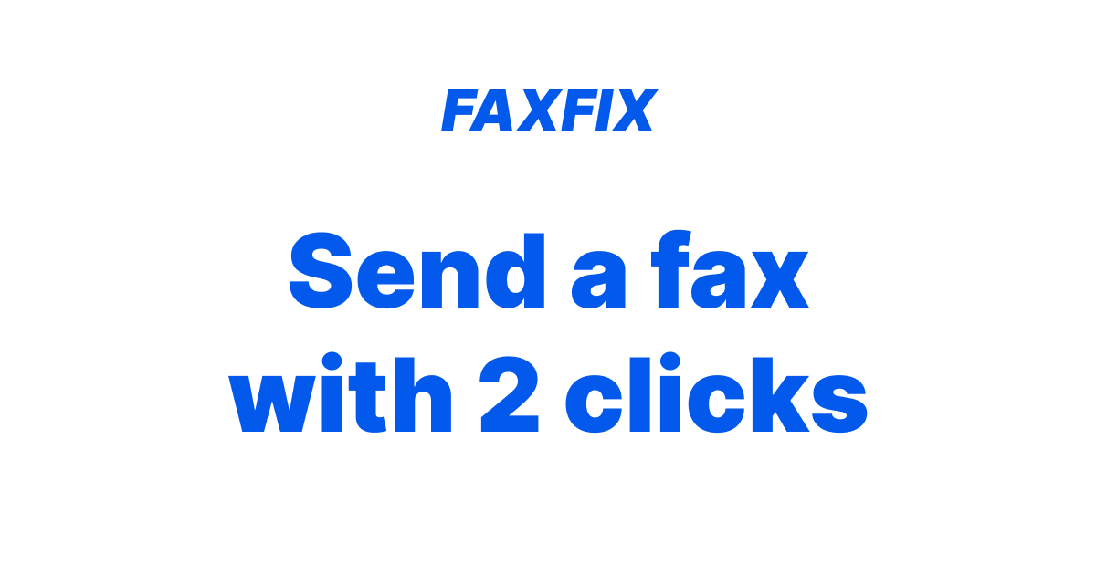 Send a fax online | No subscription required | FAXFIX