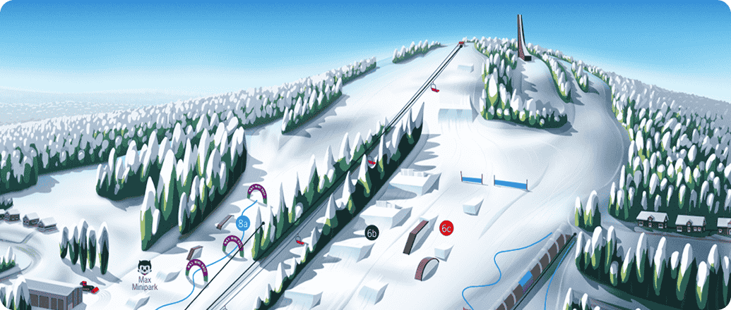 Custom Illustrated Maps for Ski Resorts, Bike Parks and other destinations.