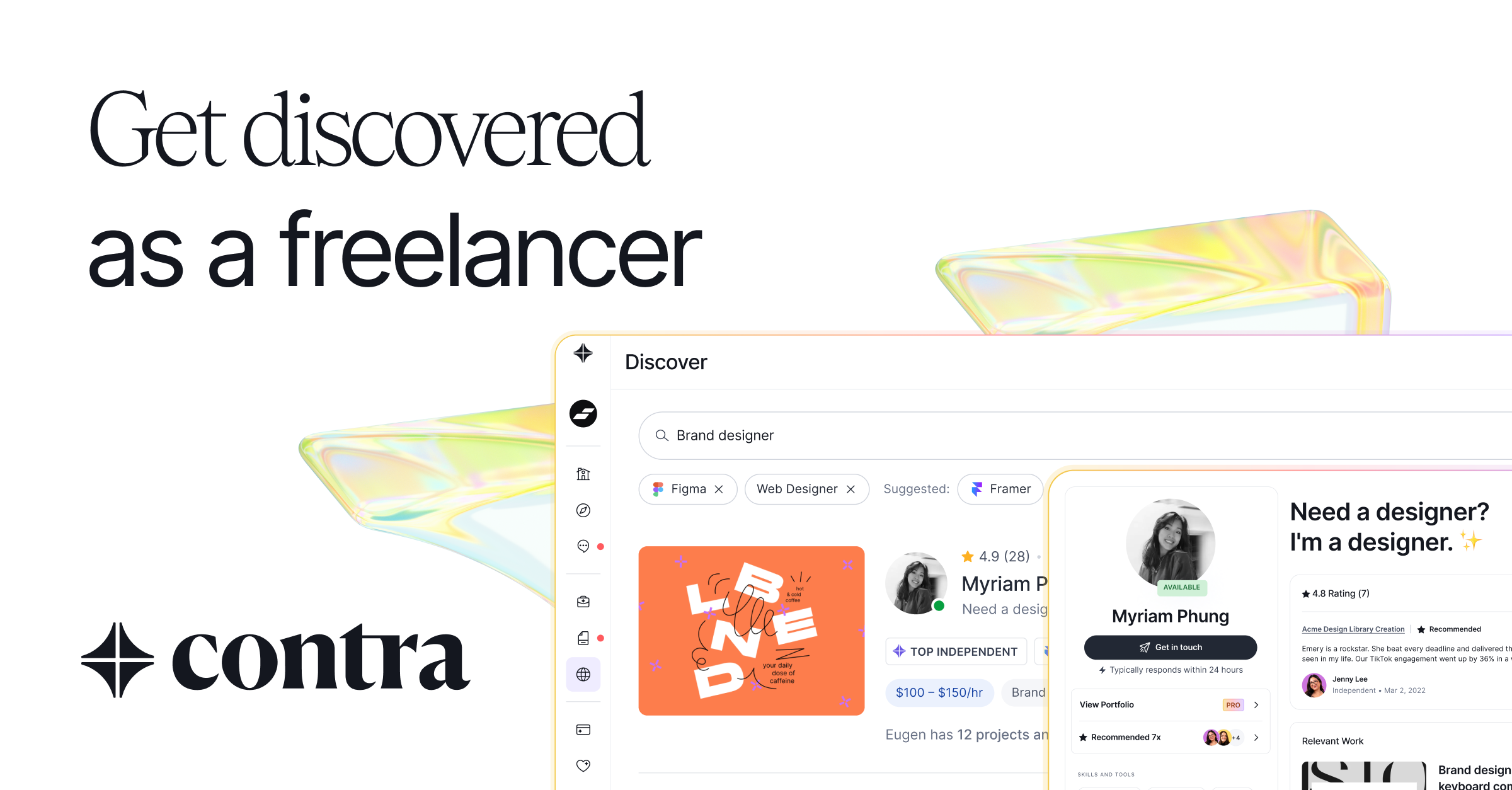 Get discovered as a freelancer | Contra