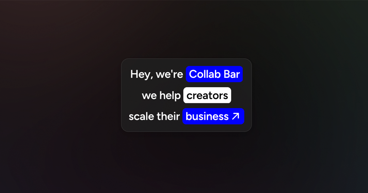 Collab Bar | Creator Growth Partner