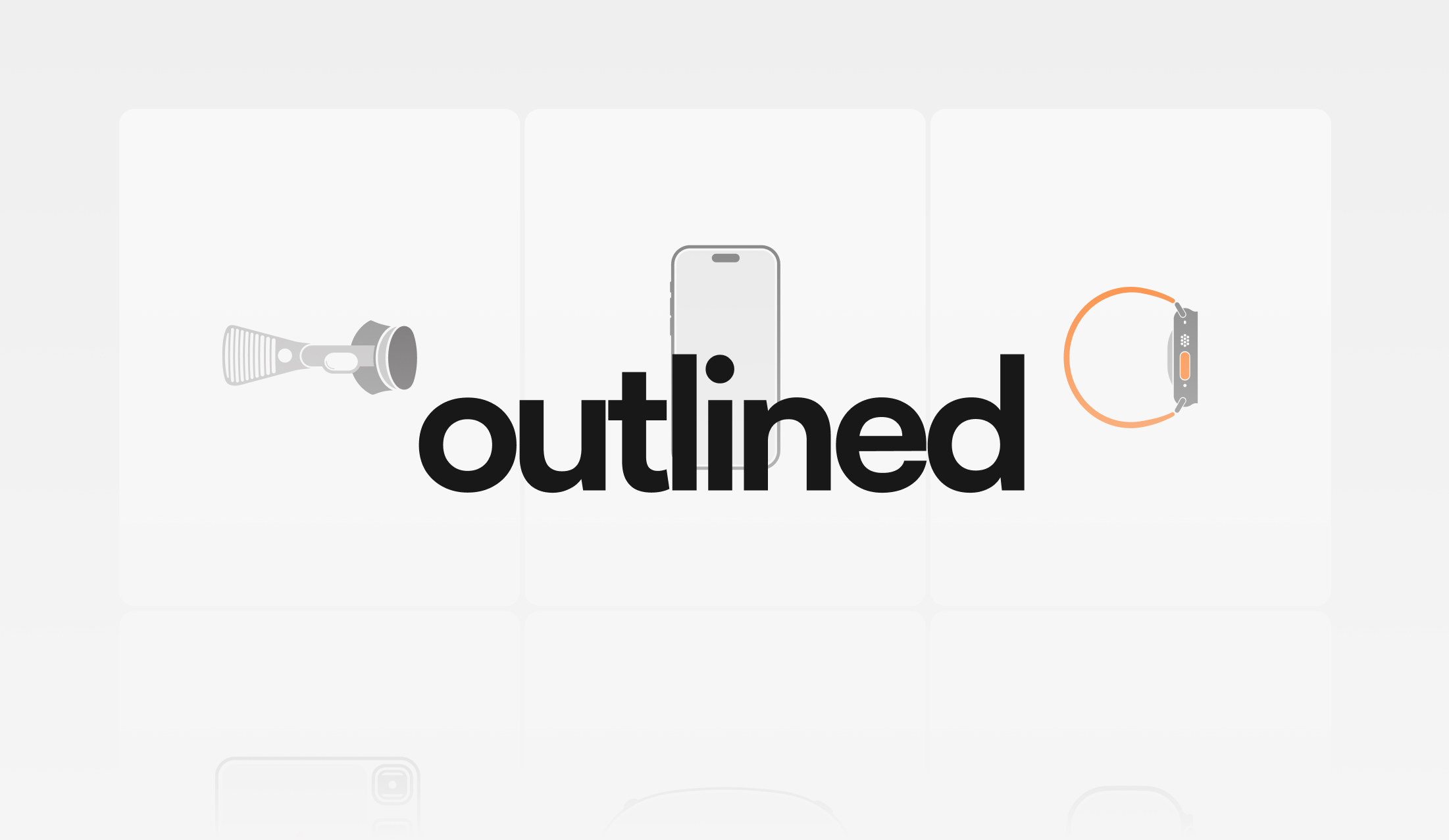 Outlined - Minimal device illustrations