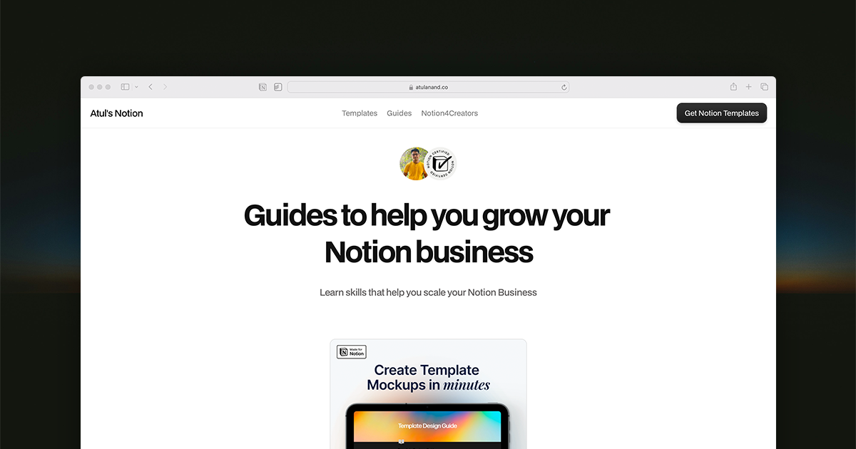 Guide to Grow your Notion Business | Atul's Notion
