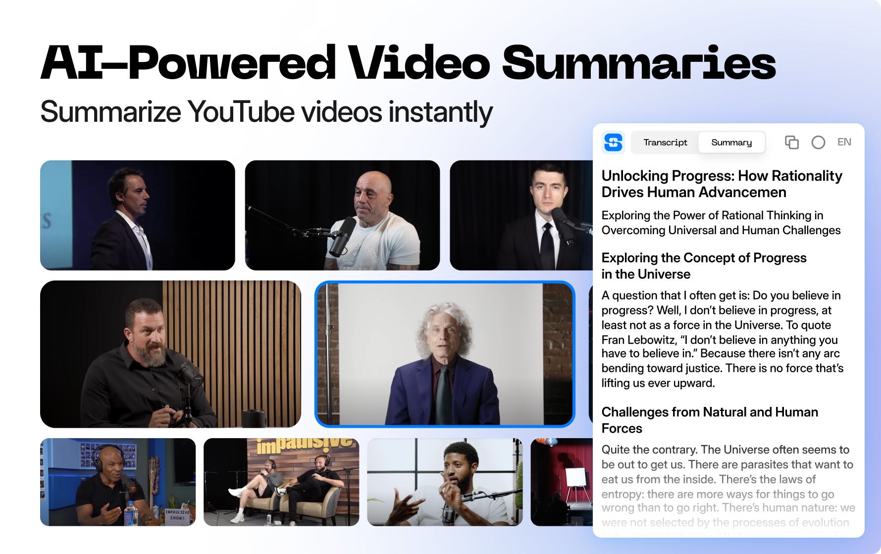 AI YouTube Summarizer – Try for Free | Scripsy