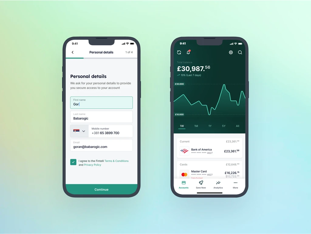 UX/UI Design for Finance Budget Planner App - Goran Babarogic
