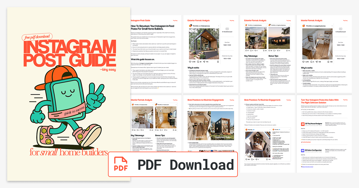 Instagram Post Guide Free eBook for Small Home Builders Confirmation