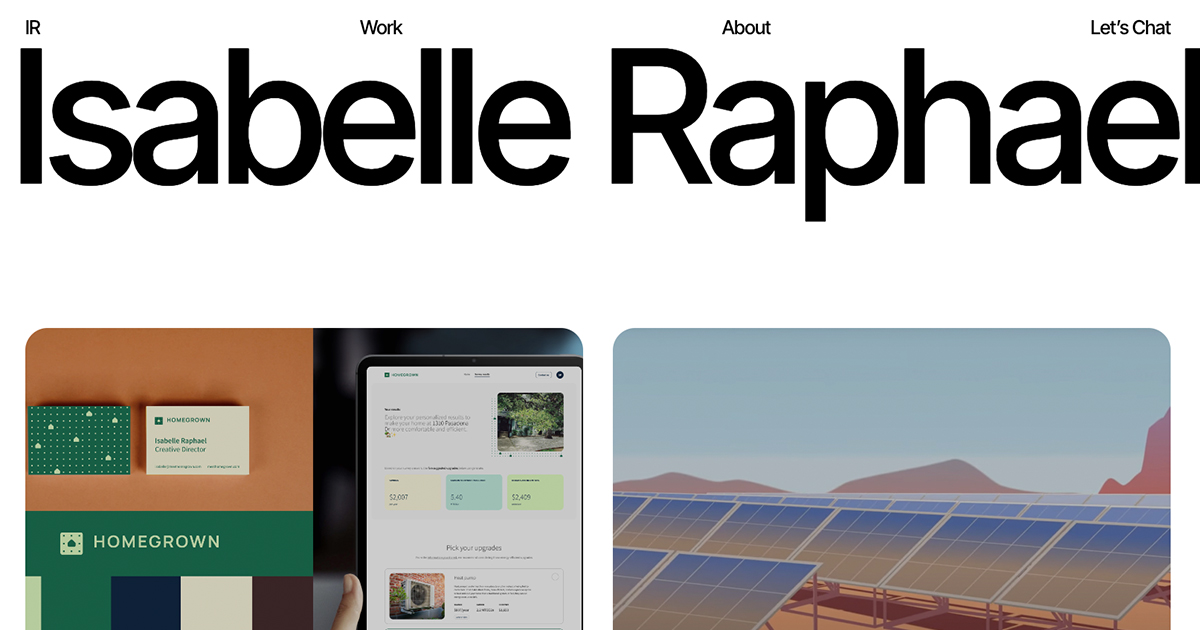 Isabelle Raphael — Portfolio