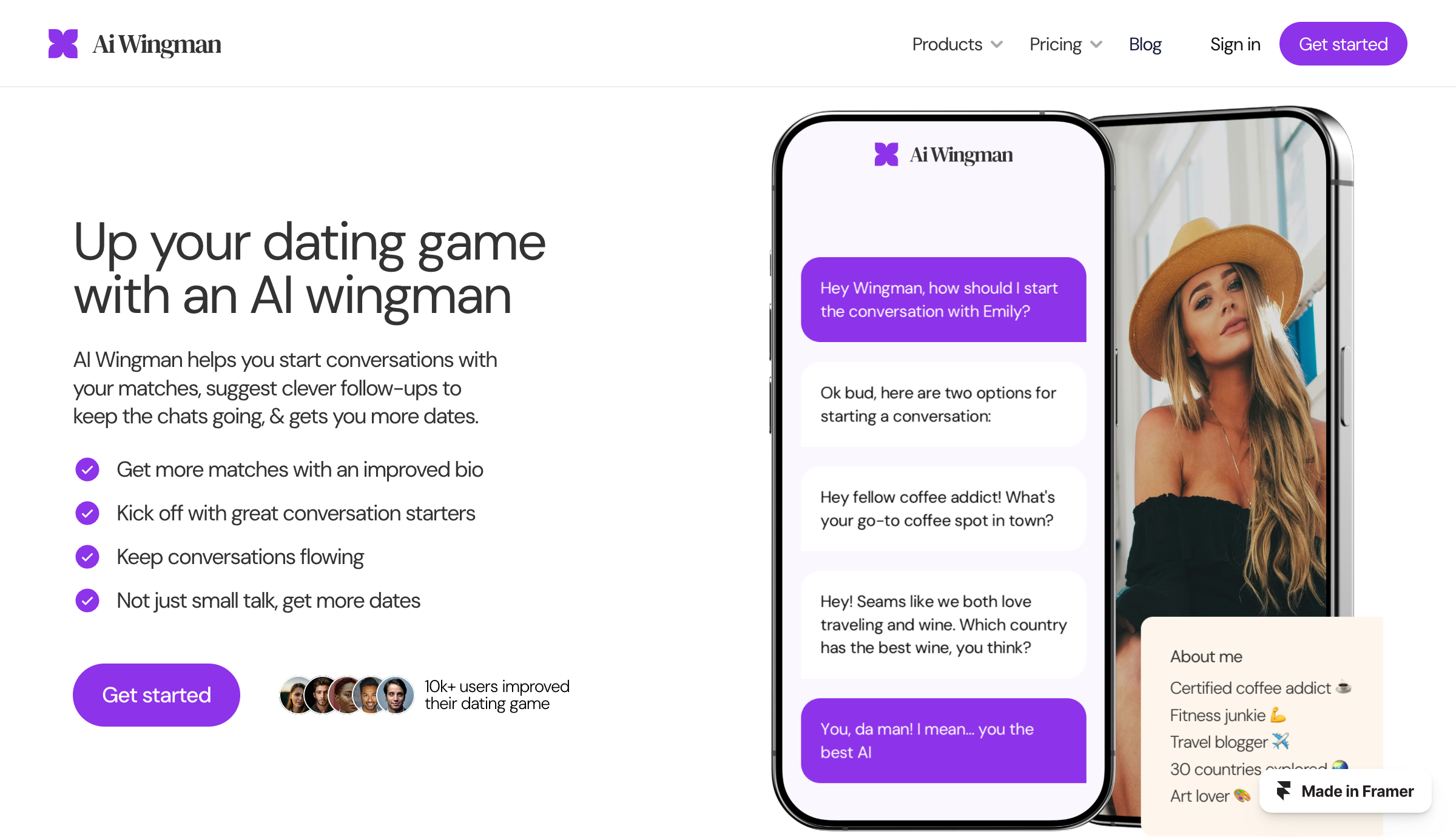 Ai Wingman - Your Ultimate AI Chat App Landing Page Solution
