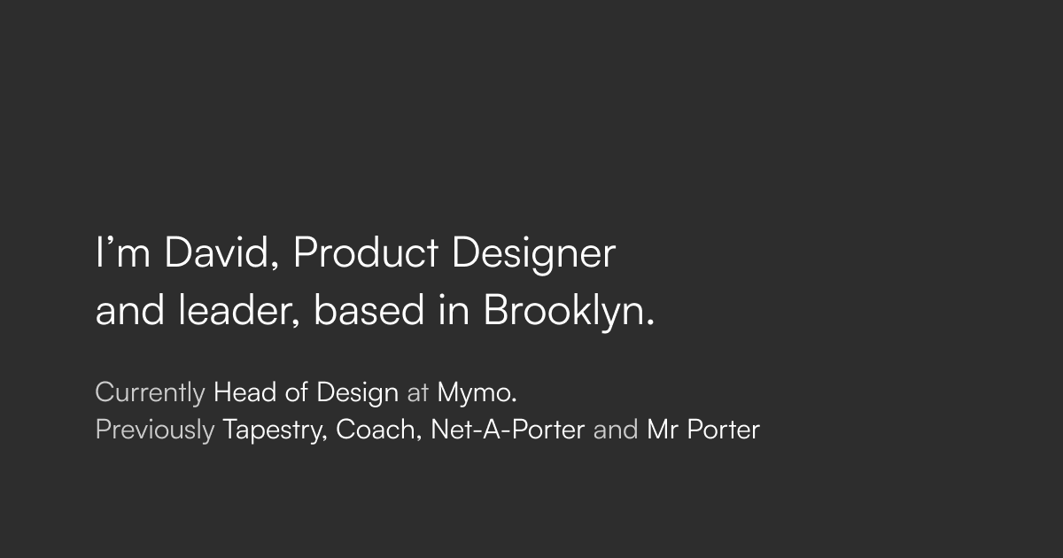 David Boddy – Product Designer and leader