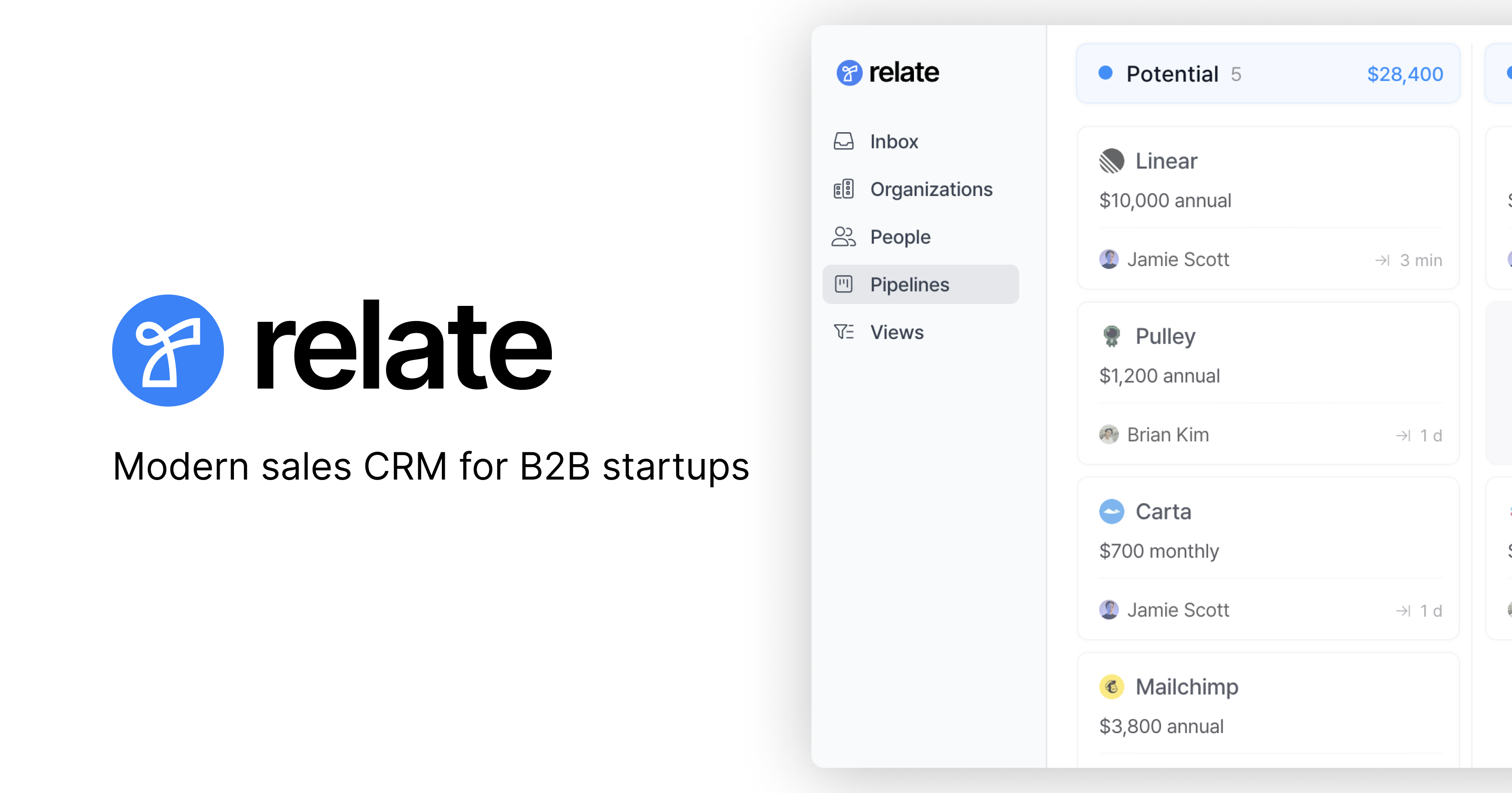 Relate: Modern Sales CRM for B2B Companies