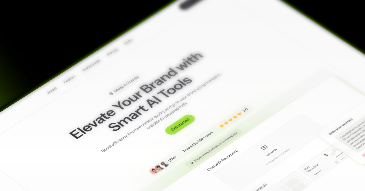 Thinkbot – Colorful One-Page AI Website Template