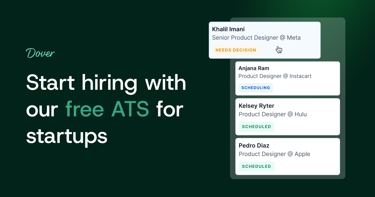 Best Free ATS for Startups (Applicant Tracking System) | Dover