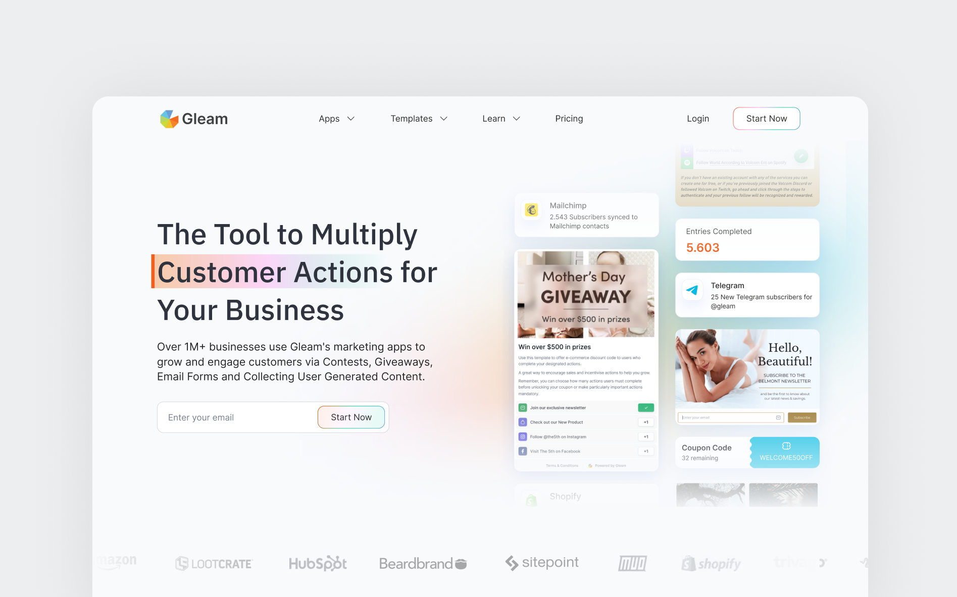 Gleam - Marketing Apps for Business Growth