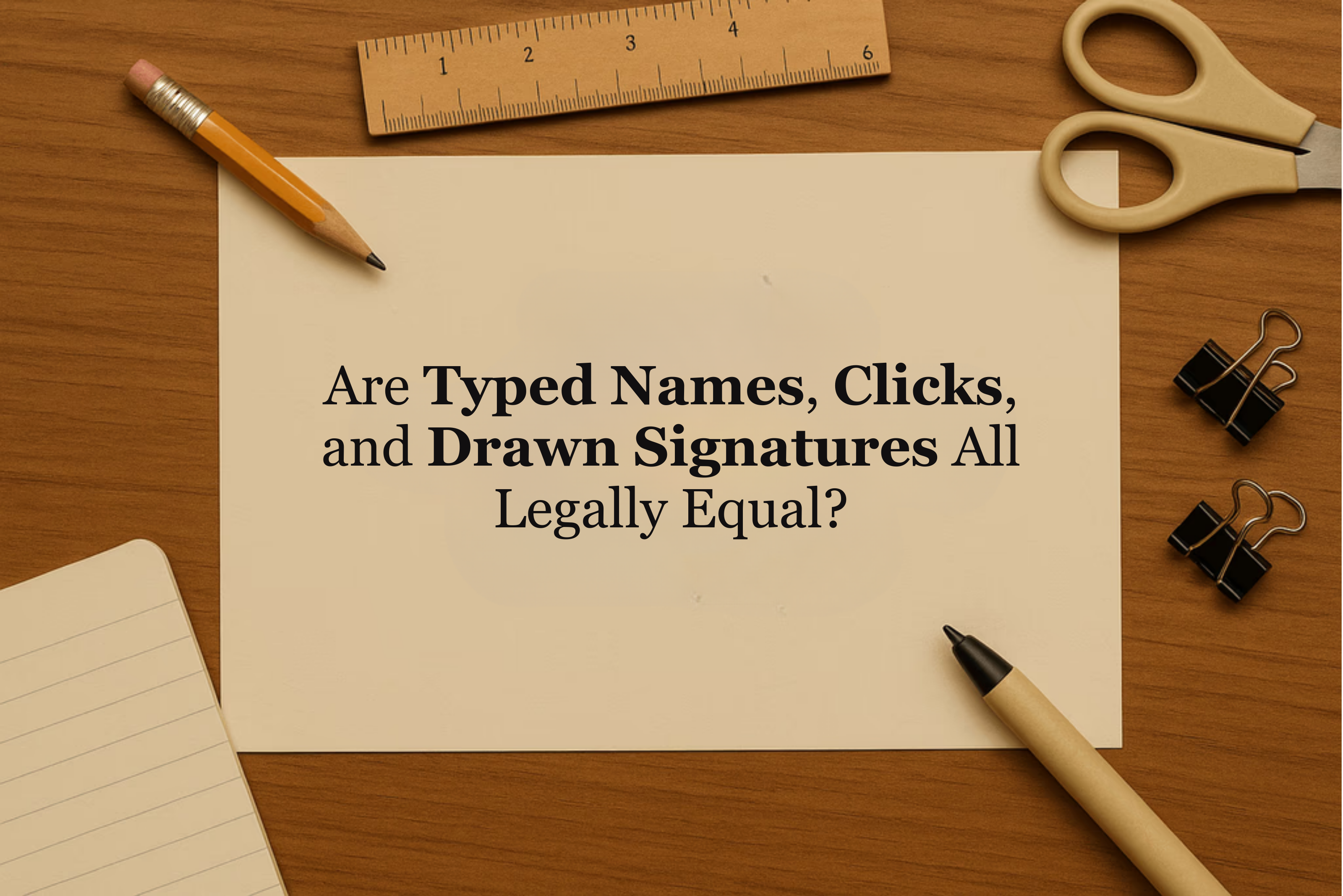 Are Typed Names, Clicks, and E-Signatures Legally Equal?