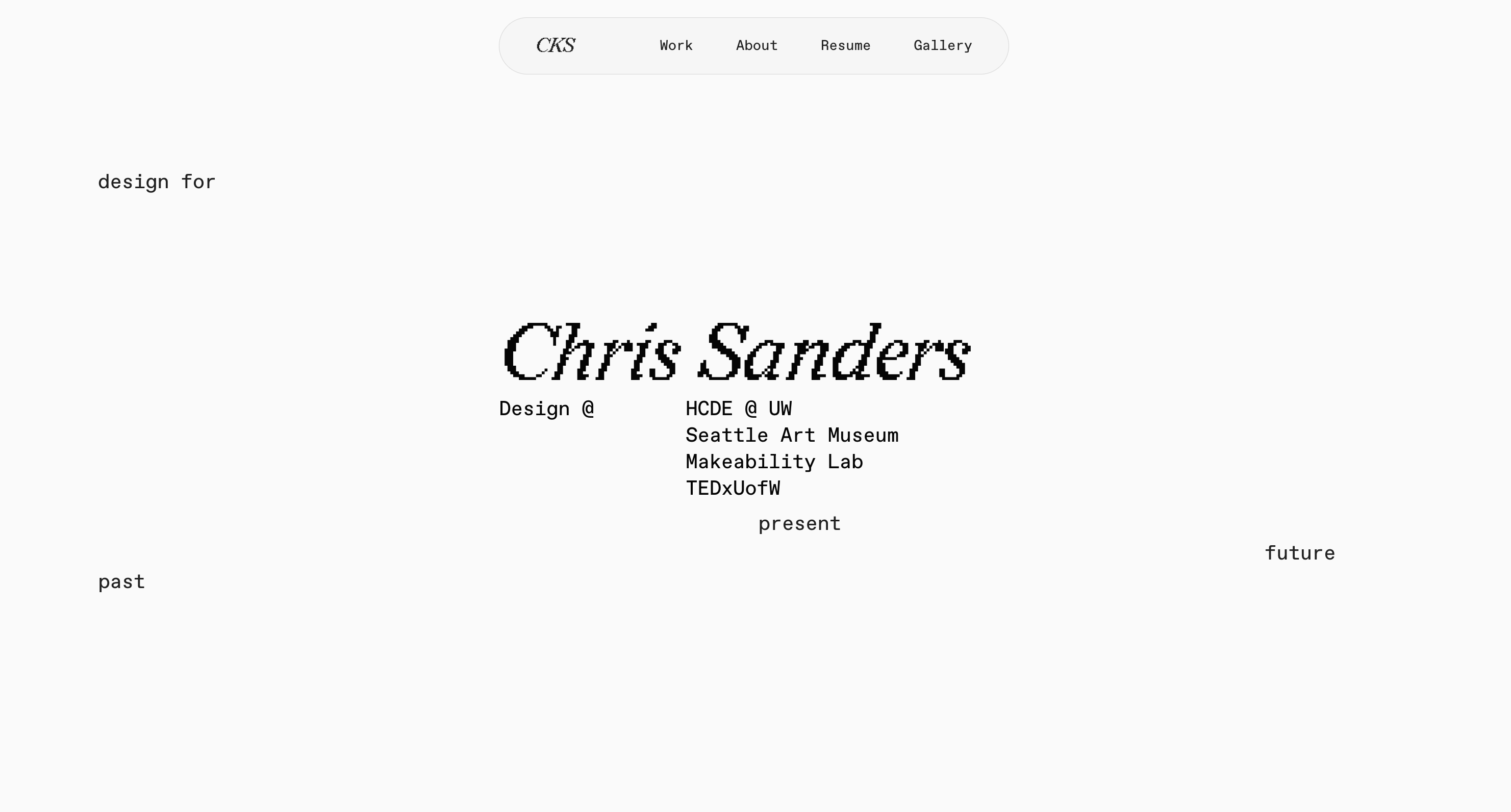 Chris Sanders - Product + Visual Designer