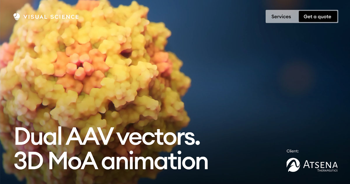 MoA Animation Dual AAV Gene Therapy Case Study | Visual Science