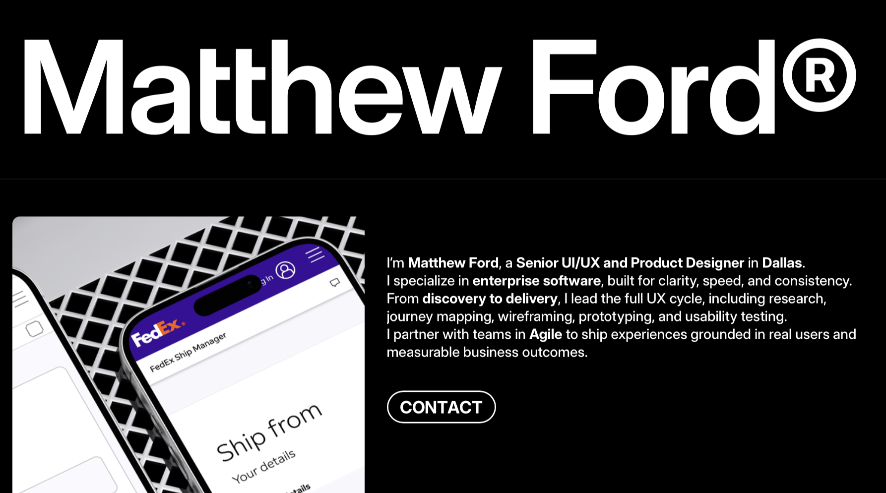 Matthew Ford UI/UX Designer