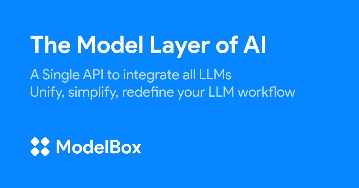 ModelBox | The building blocks for your AI applications