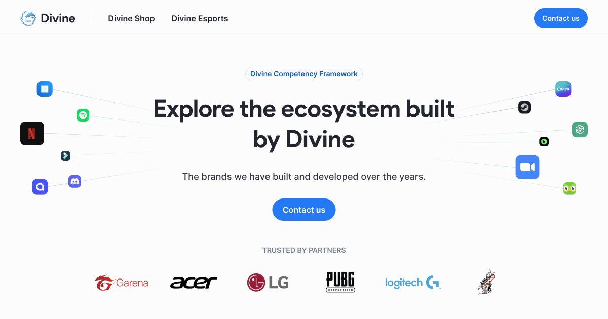 Divine Landing Page