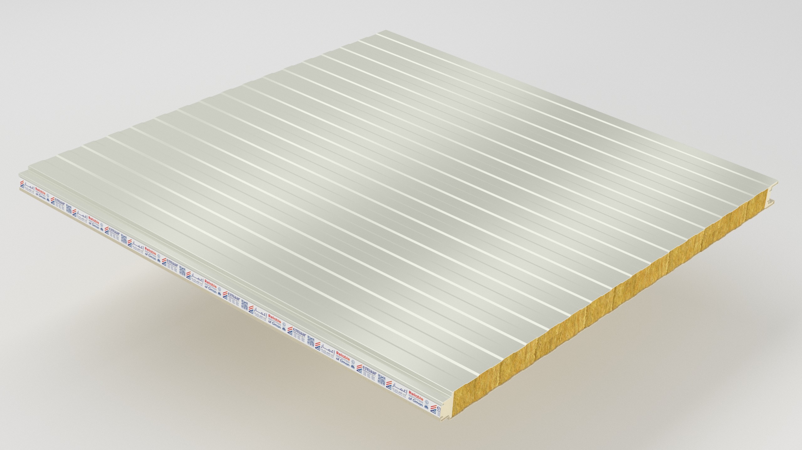 50mm Rockwool Wall Sandwich Panel | Insulated Non-Combustible Wall Panel