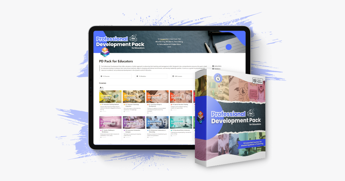 Notion For Teachers: Professional Development Pack for Educators