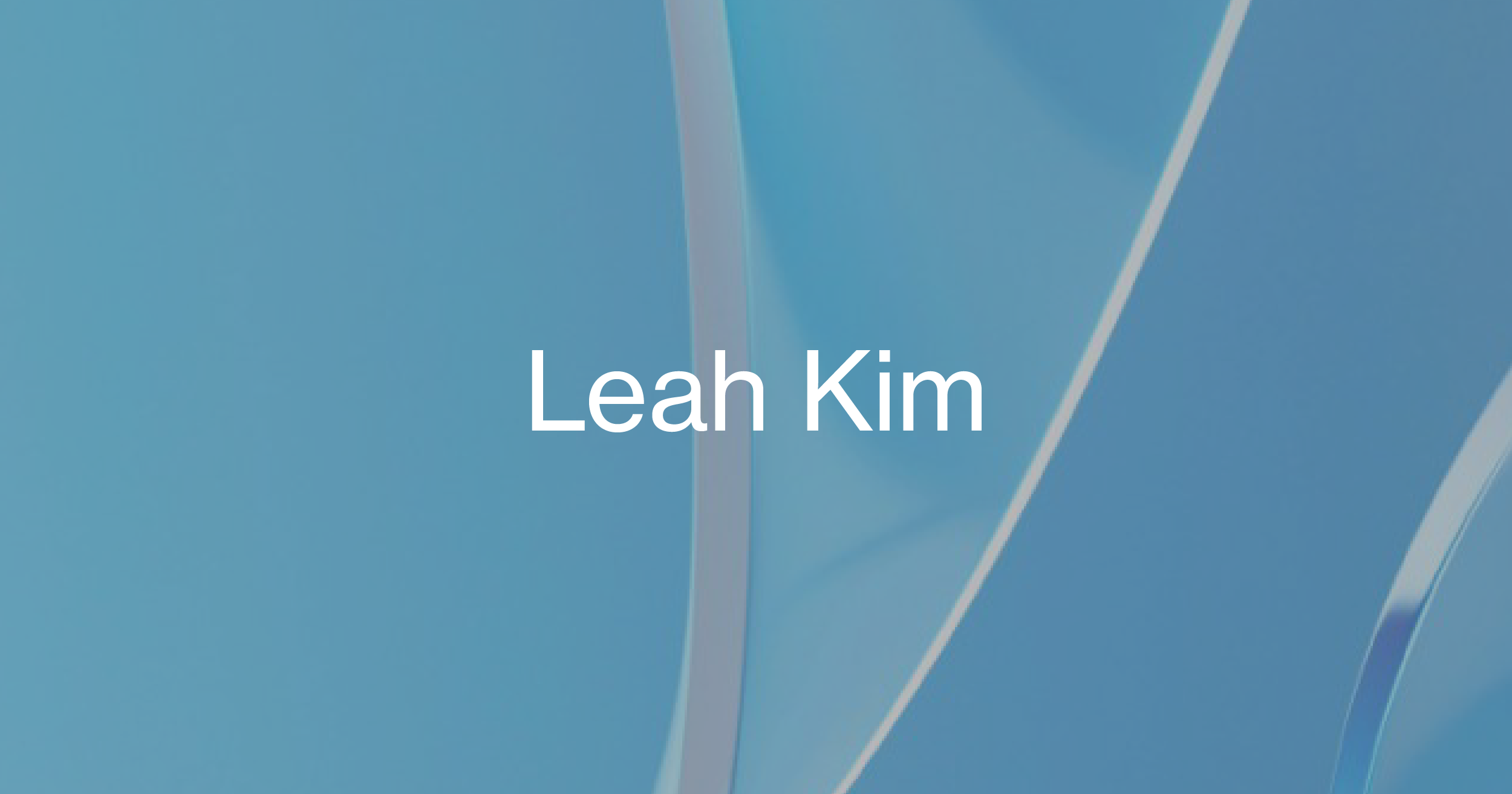 Leah Kim Portfolio