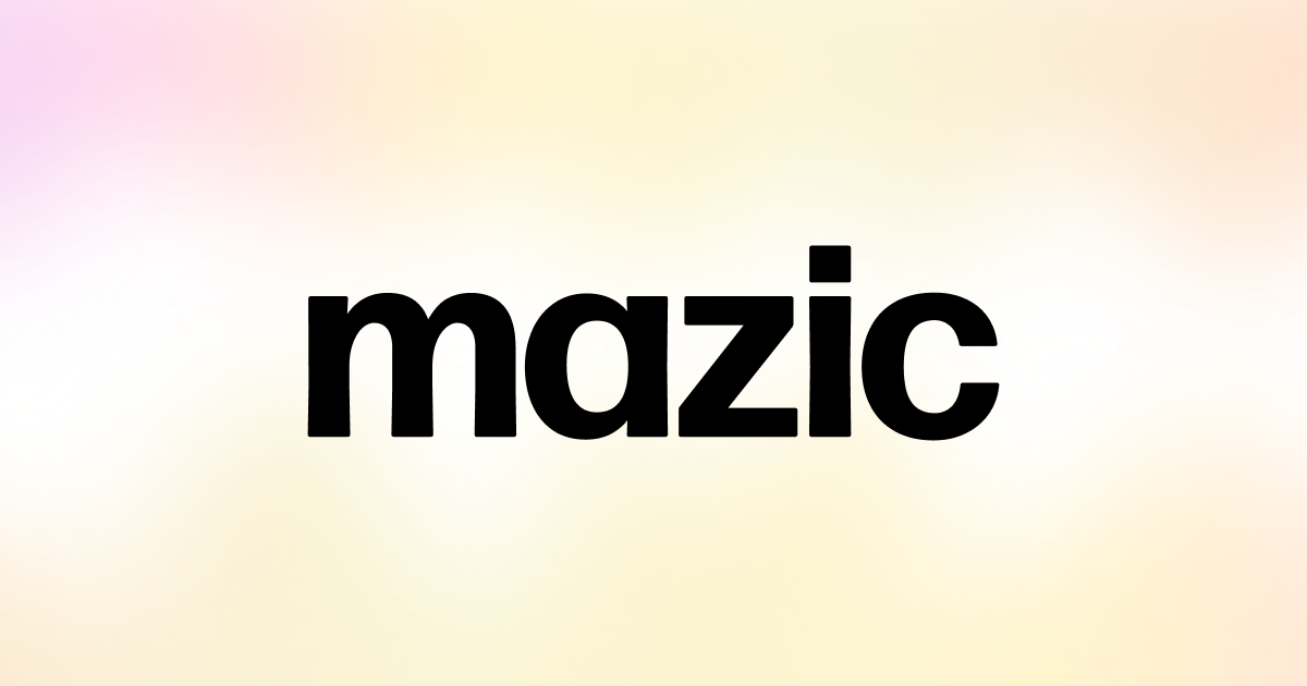 Mazic | Studio-quality video in seconds