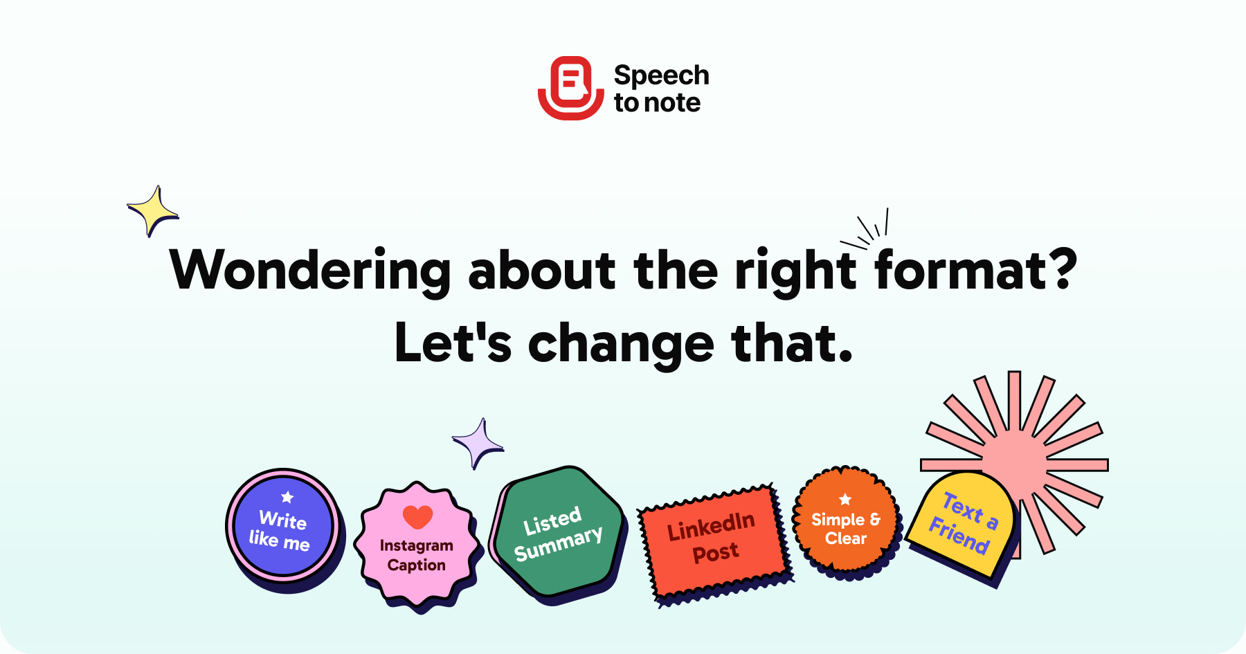 Speech To Note - Format