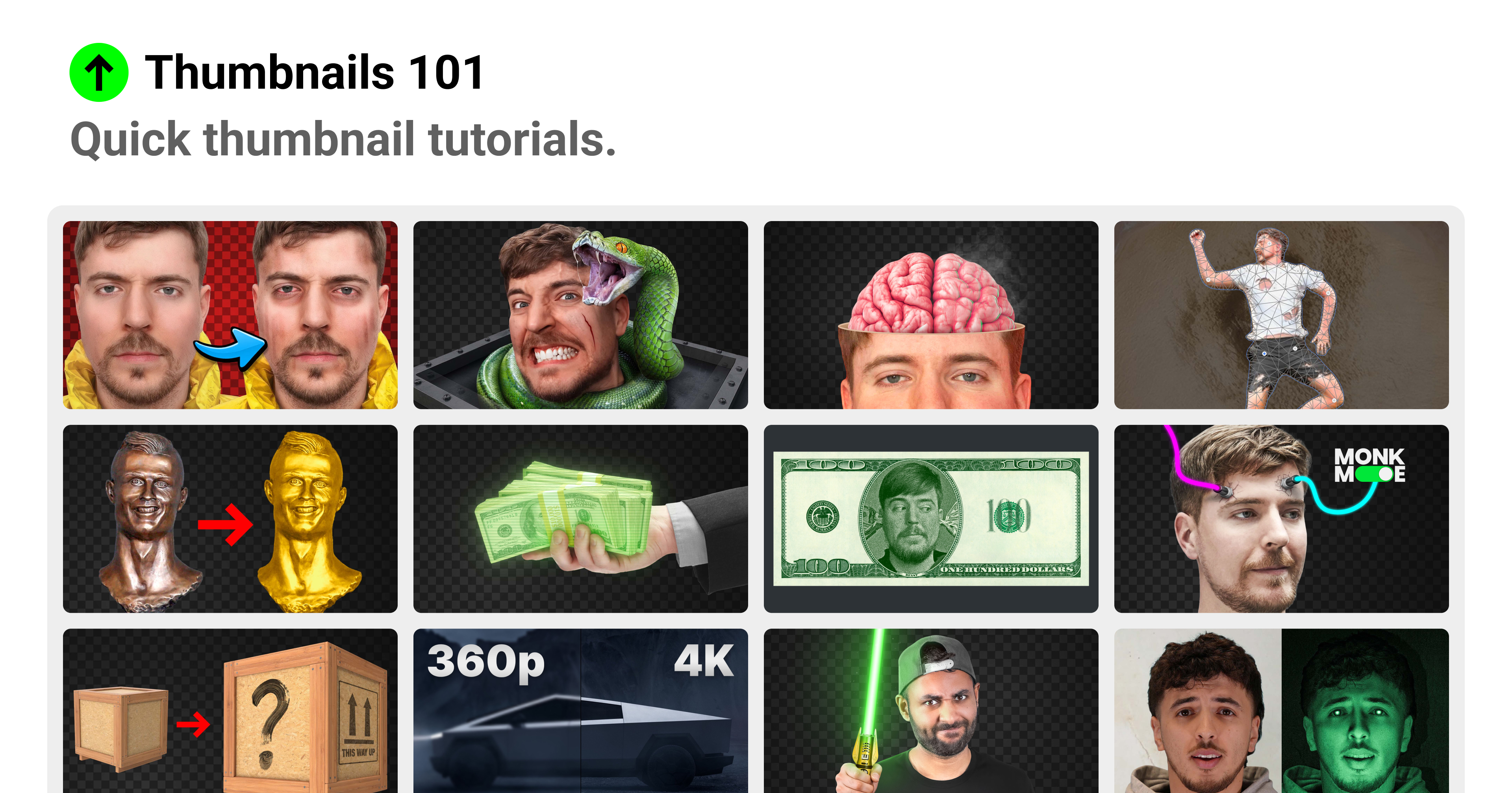 Thumbnails 101 Tutorials