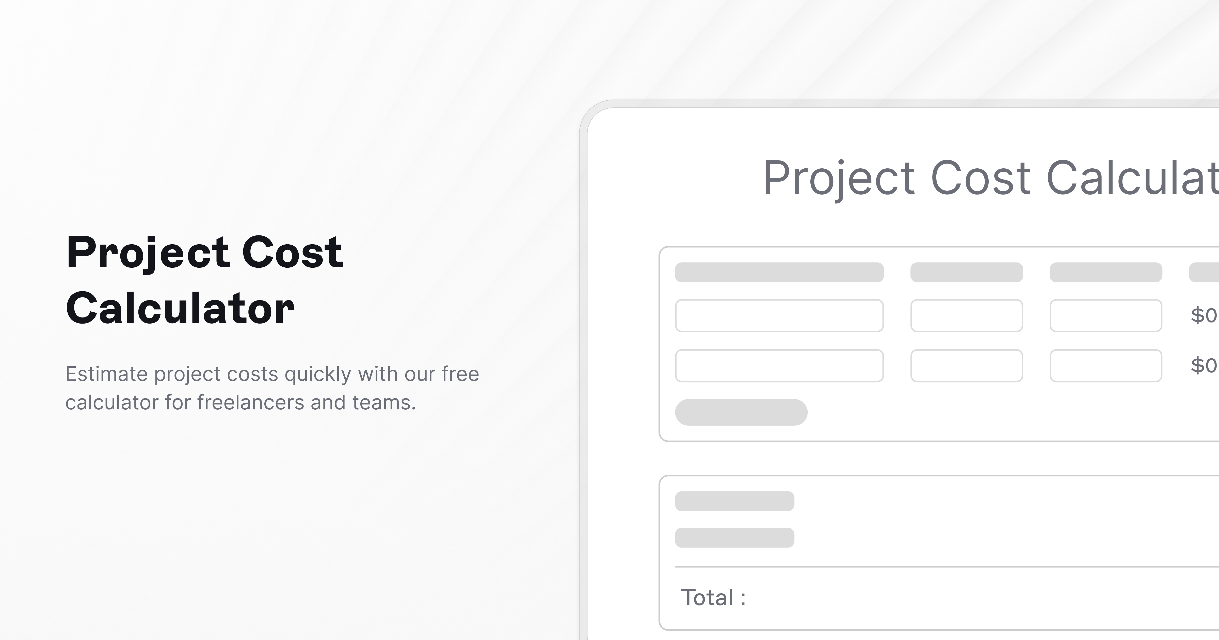 Free Project Cost Calculator - Teamcamp