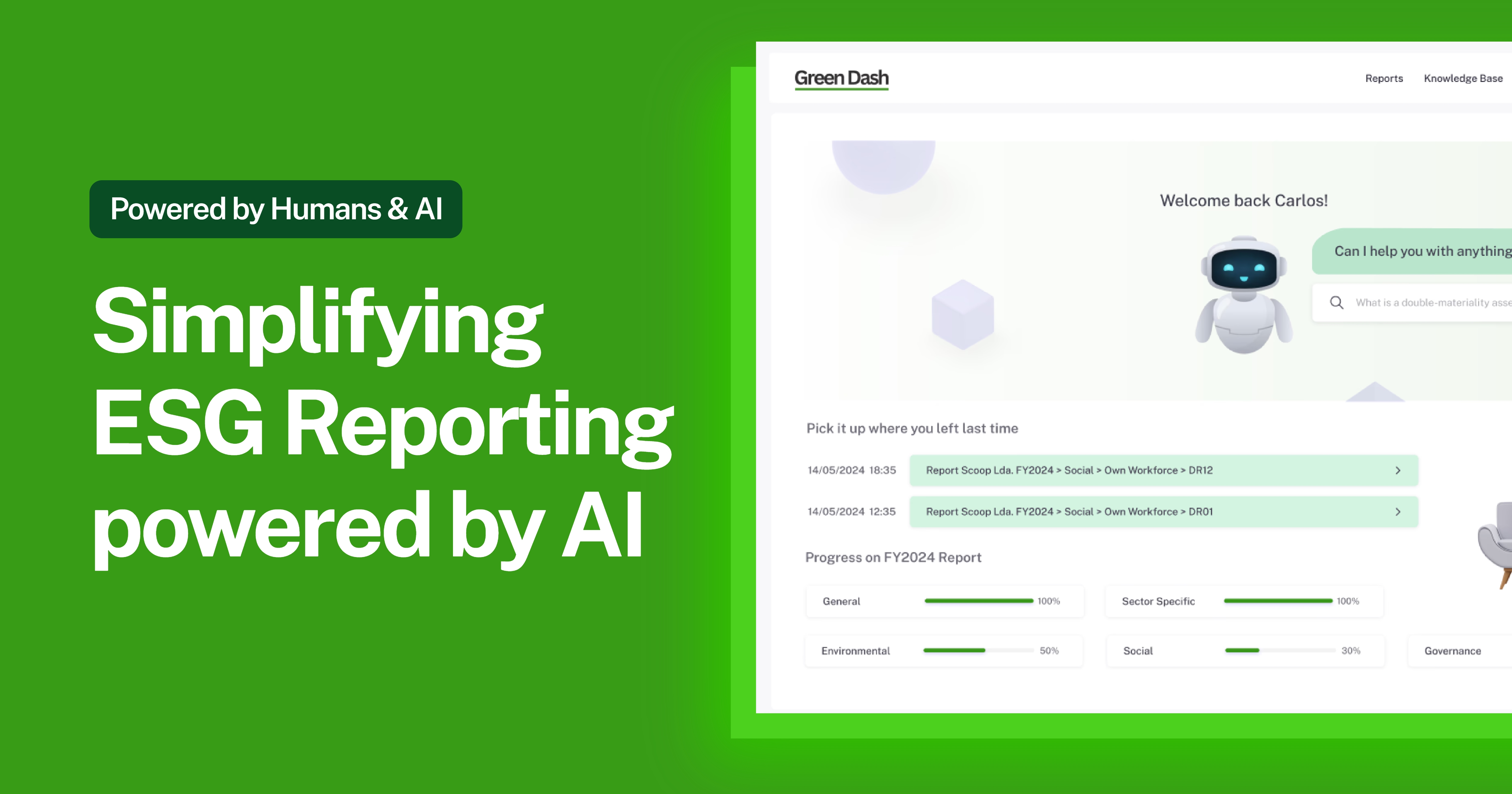 GreenDash: Simplifying ESG Reporting powered by AI
